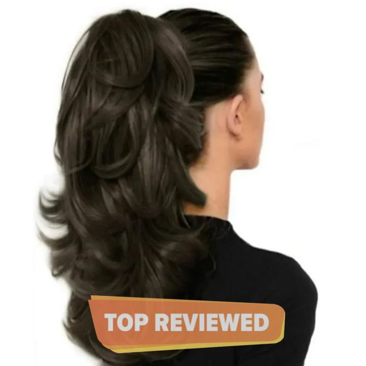 Dark Brown Long Hair Wig for Girls, Jaw Clip, Feather Cut Multistep ...