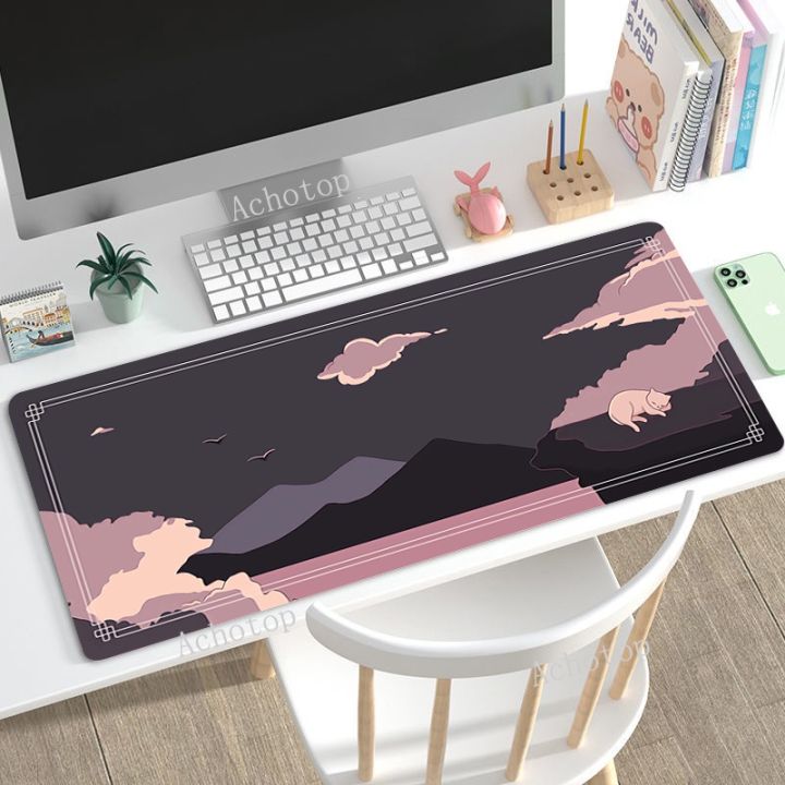 Kawaii Mat Mousepad Company Cute Cat Black Mause Pad Pink Carpet ...