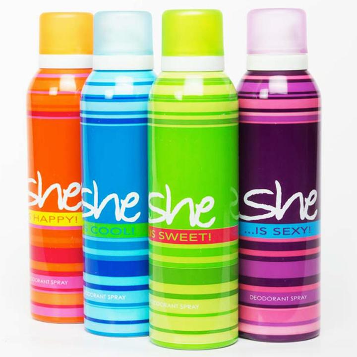 Pack of 3 - She Body Spray Deodorant For Women - 200 ml | Daraz.pk