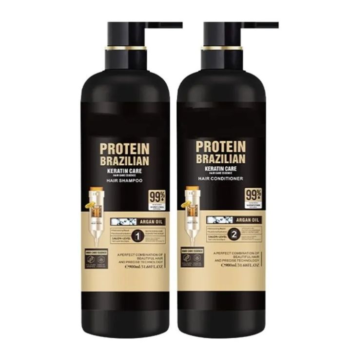 Brazilian Keratin Protein Hair Shampoo & Conditioner Treatment Set ...