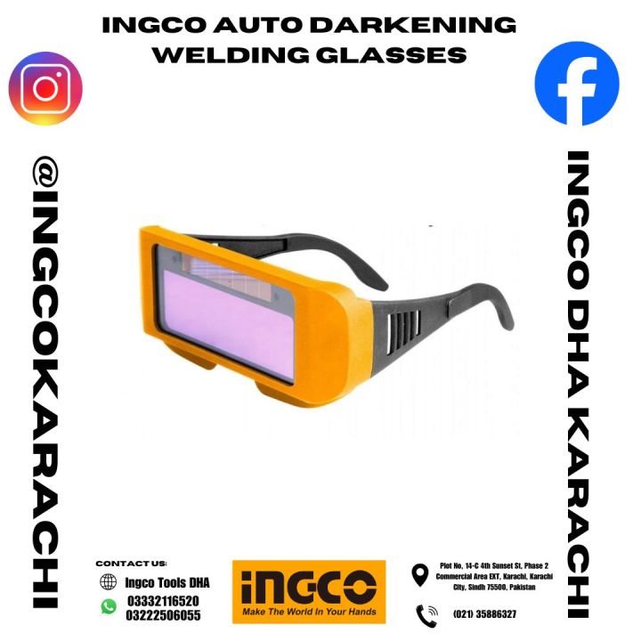 Ingco Auto-Darkening Welding Glasses AHM111 | Daraz.pk