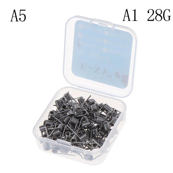 100pcs/lot NI80 SS316 Premade Coil 22 24 26 28 30 DIY Heating Alien ...