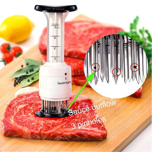 100% Imported 2in1 Needle Meat Tenderizer and Flavor Marinade Injector ...