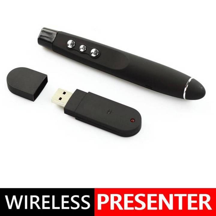 Wireless Presenter with Laser Pointer (With Pouch) - Slide Changer ...
