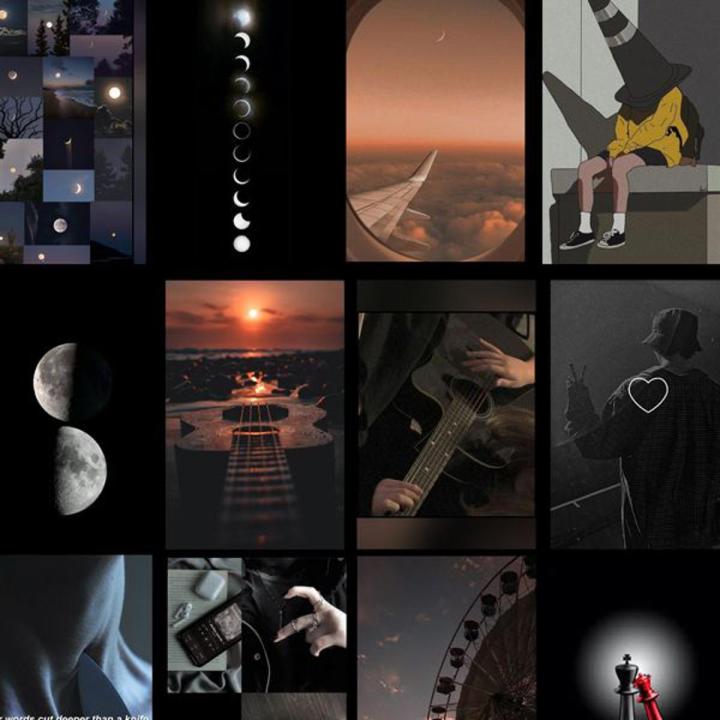 99 Black Aesthetics Mini Photo Cards of Your Choice best quality ...