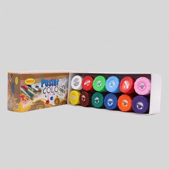 KIDCO POSTER COLOUR 12 JARS BOX | Daraz.pk