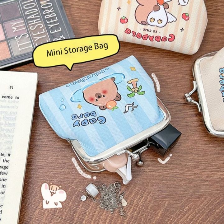 Portable PU Capybara Cartoon Coin Purses Mini Lightweight Hasp Change ...