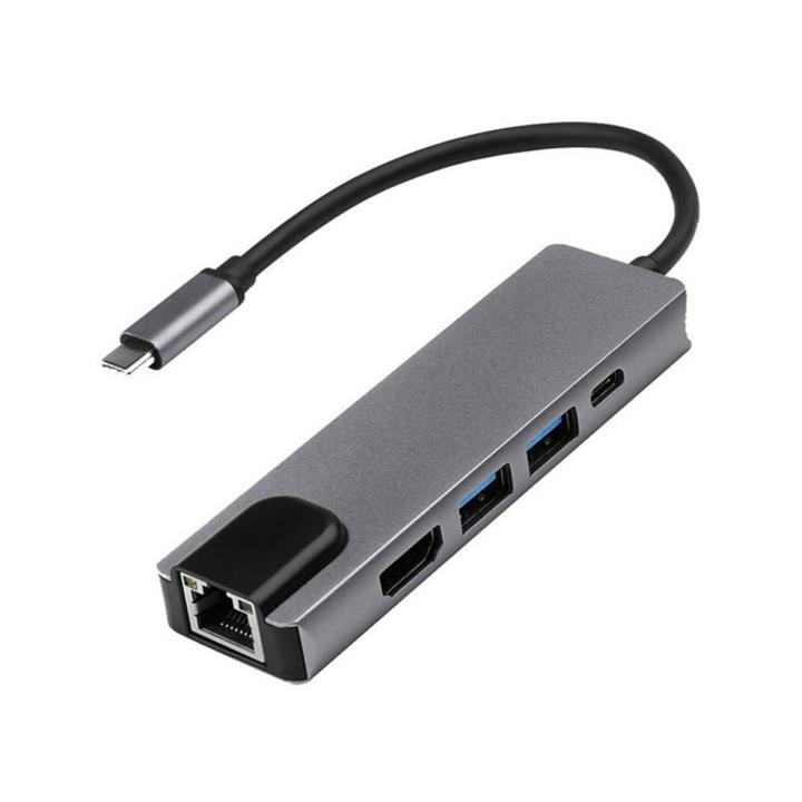 USB Type C Hub 5 in 1 Ethernet Type C USB 3.0 Type C to Rj45 Converter ...