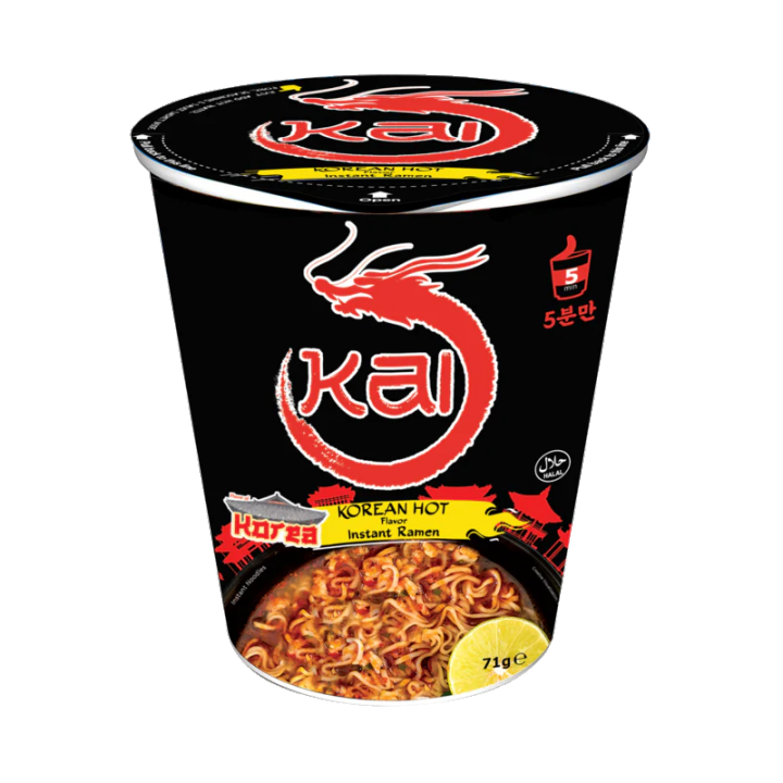 “Kai Hot Korean Noodles 71g – Single Pack | Spicy Instant Cup Noodles ...