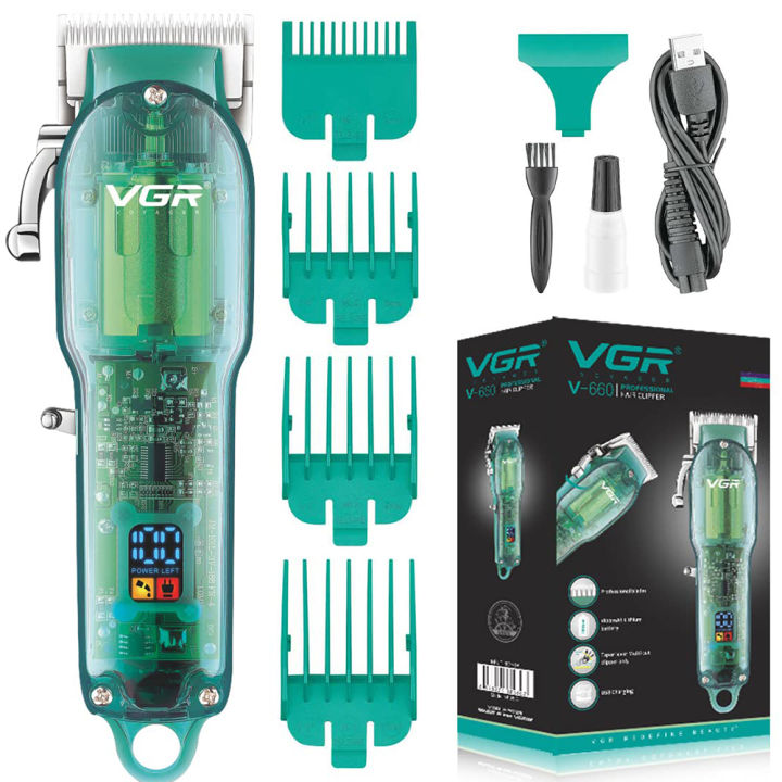 VGR V-660 Professional Rechargeable cordless Hair Clipper with Self Sharpening Blades, USB ...