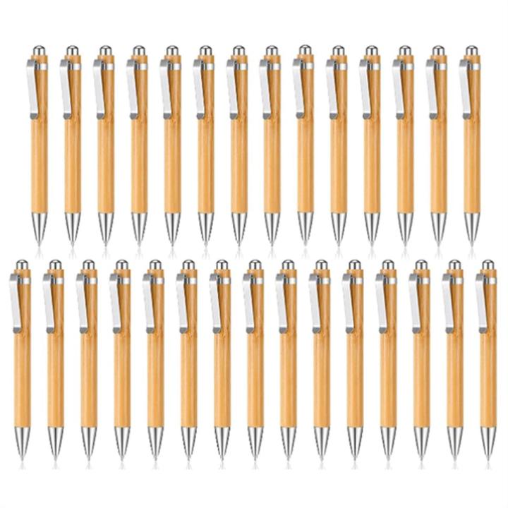 Retractable Ballpoint Pen Bamboo Ballpoint Pen for Engraving Set Wood Retractable Bamboo Pen ...