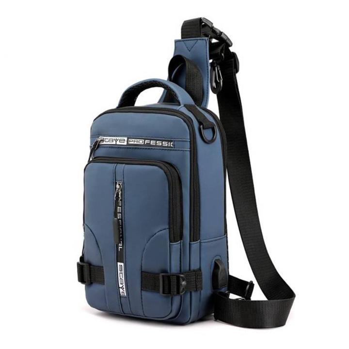 Men Crossbody Bags Multi Functional USB Charging Port | Daraz.pk