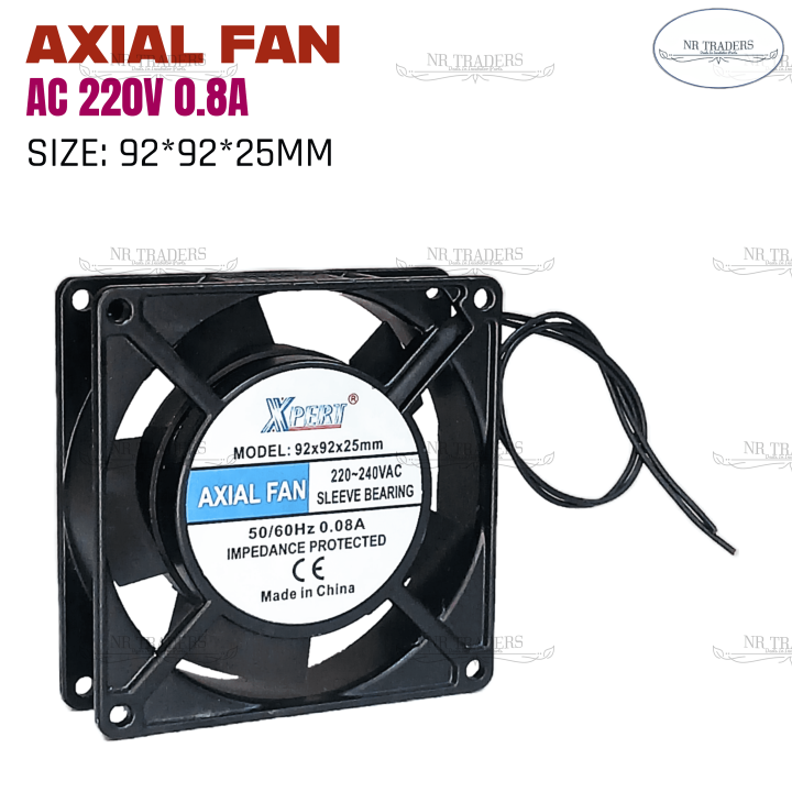 Xpert Axial Cooling Fan 92x92x25mm AC 220V 0.08A Quiet & Powerful ...