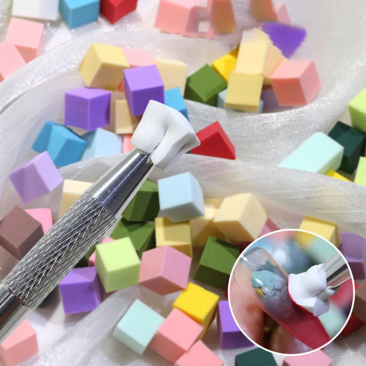 50/100pcs Nail Art Sponge Soft Sponges Gradient Nail Art Tools Color ...