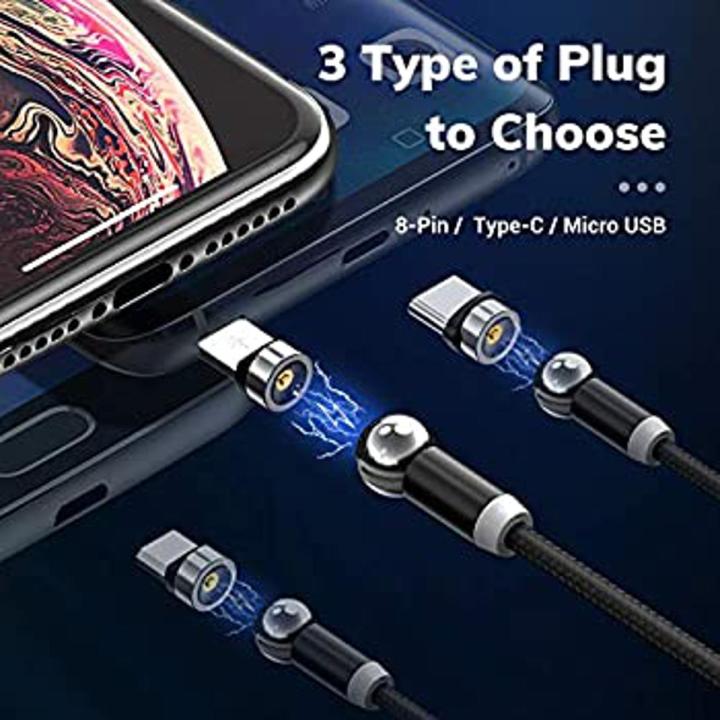 Magnetic Charging Cable - Micro USB Android - iPhone - Type C - LED ...