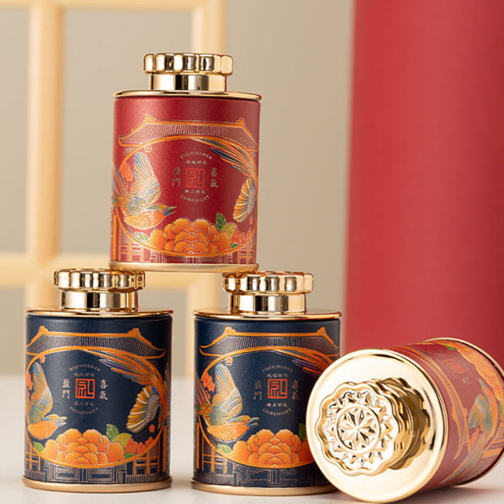 1PCS Mini Tea Container With Lid Candy Retro Empty Cans Container ...