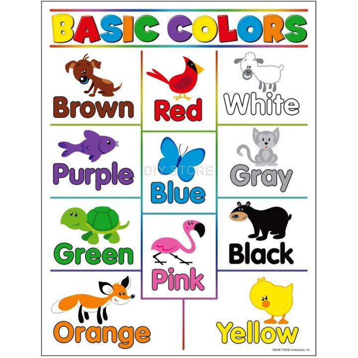 Basic Colors Poster Panaflex Home School Decoration 2x3 feet | Daraz.pk