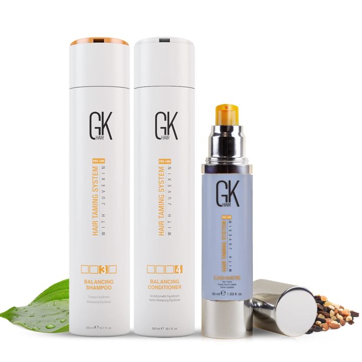 GK HAIR Global Keratin Balancing Shampoo & Conditioner DUO (300ml) With ...