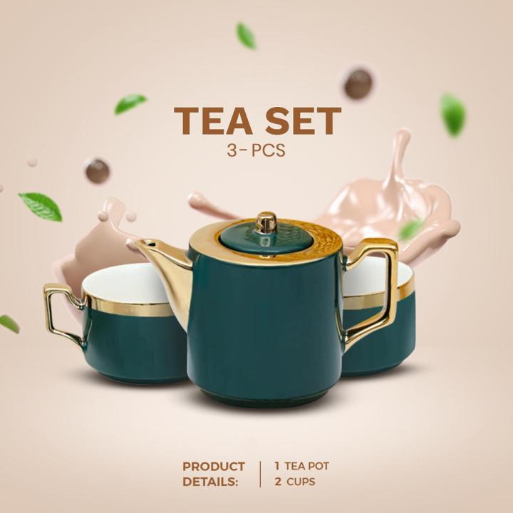 Teapot set for 2 persons - Ceramic teapot and cup set - teacup and ...