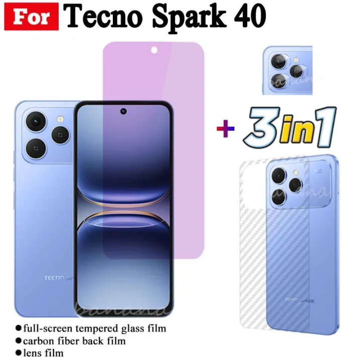 For Tecno Spark 40 Anti Blue Light RayTempered Glass Tecno Spark 40C ...