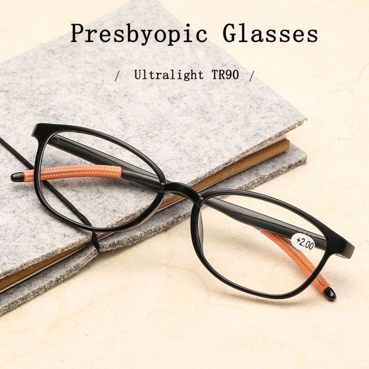 Fashion Resin Clear Toughness Presbyopic Glasses HD Lens Reading Glasses Hyperopia Eyewear ...