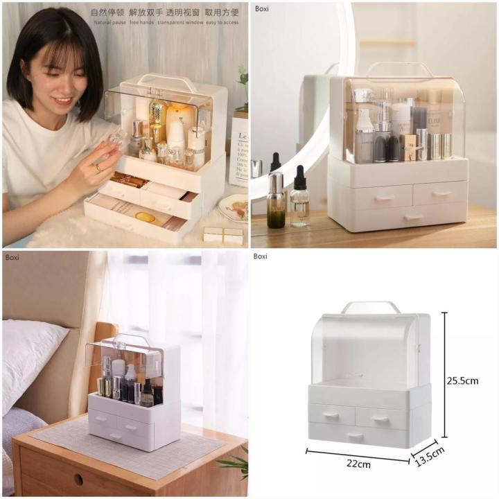 Mini Cosmetic Organizer Makeup Storage Box Lipstick Holder Stand More ...