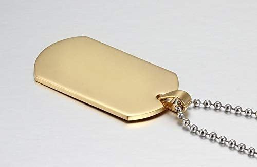 Stainless Steel Military Dog Tag Pendant with Chain -Strong and Stylish ...