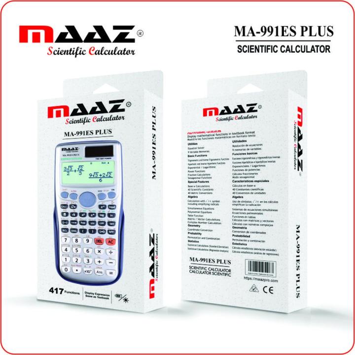 Maaz Scientific Calculator FX 991ES PLUS (Full Function) | Daraz.pk
