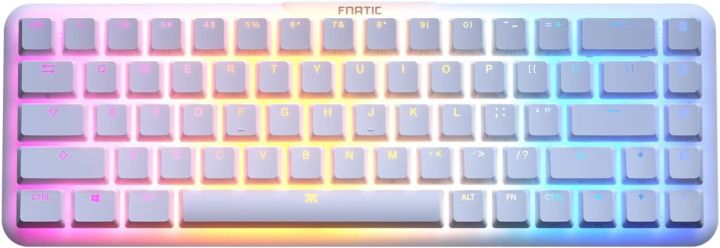 Fnatic STREAK65 LP | White | Compact RGB Gaming Mechanical Keyboard ...
