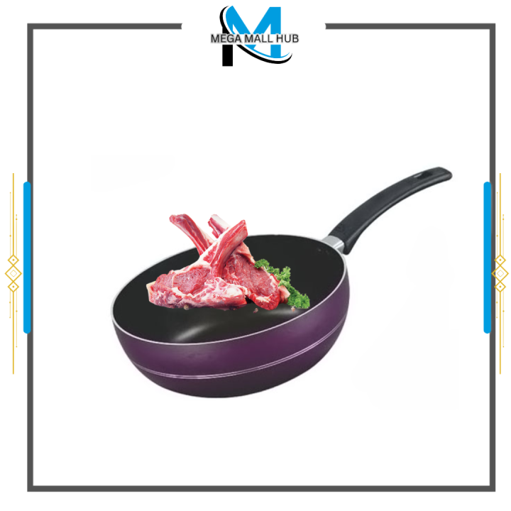 Deep fry pan without lid Nonstick leather coated sk cookware nonstick ...