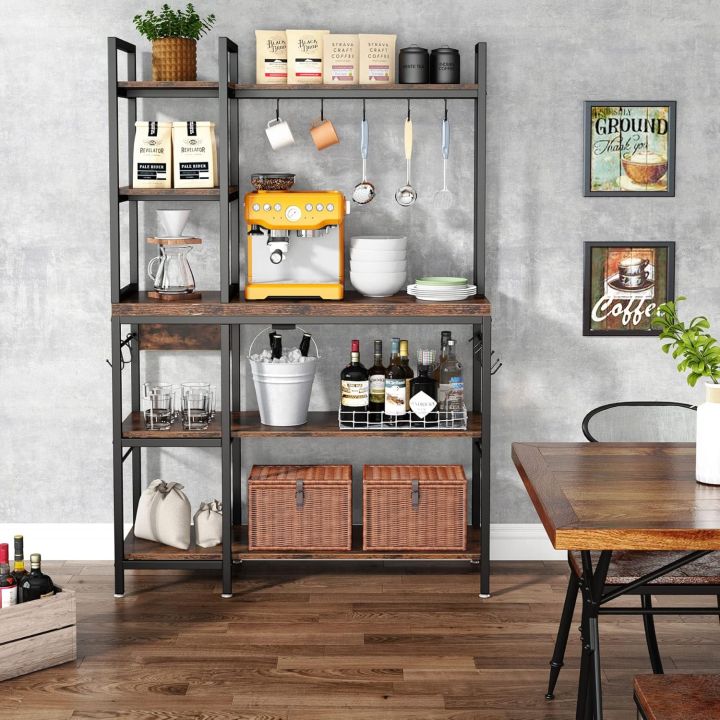 Unique & Versatile 5-Tier Kitchen Rack, Microwave Stand, Open Display ...