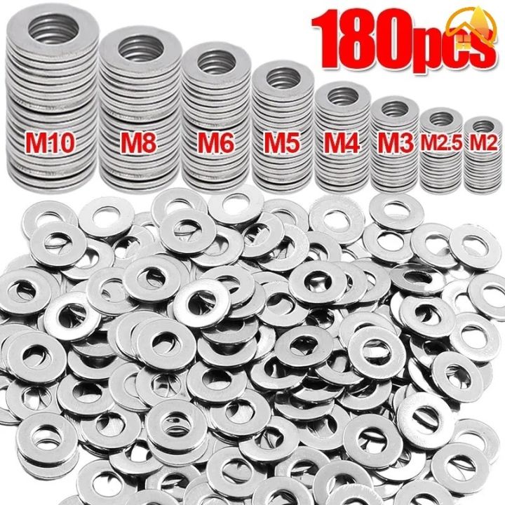 Stainless Steel Ultra Thin Flat Washer / Metal Washers Rings M2 M2.5 M3 ...