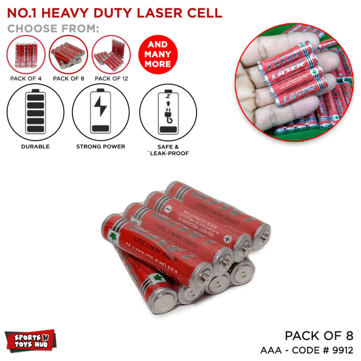 General Purpose Cells 1.5v Super Heavy Duty Laser AA & AAA Size Cells ...
