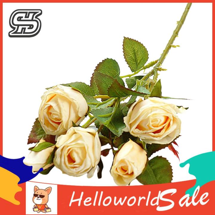 HelloWorld Artificial Rose Weather-resistant Table Centerpiece Rose ...