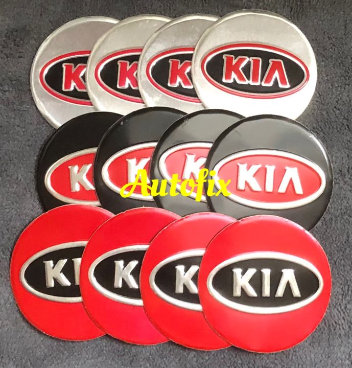 KIA wheel center caps STICKERS Various Colors 2.2 inches 04 PCS | Daraz.pk