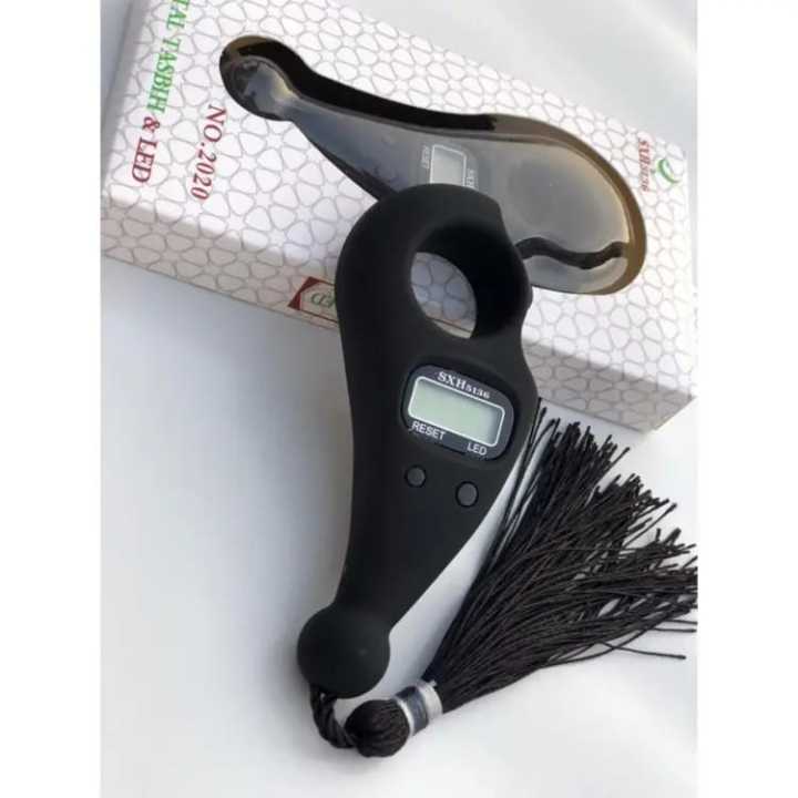 Black Colour Digital Tally Counter with LED Light Beads Tasbeeh / Zikr ...