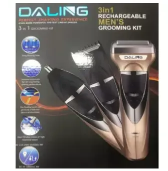 DALING DL-9045 Electric Hair Clipper Nose Trimmer Shaver 3 in 1 ...