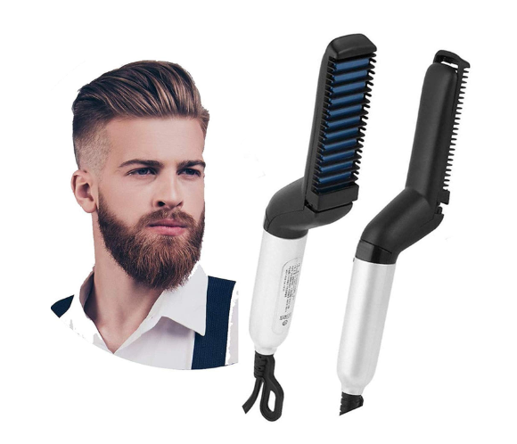 "Electric Beard and Hair Straightening Comb - Heated Beard Styler and ...