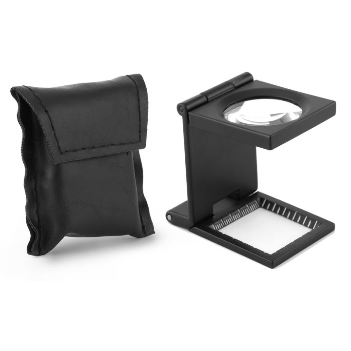 Folding Magnifier Loupe 10x28mm Three Folding 10X Magnifier Zinc Alloy ...