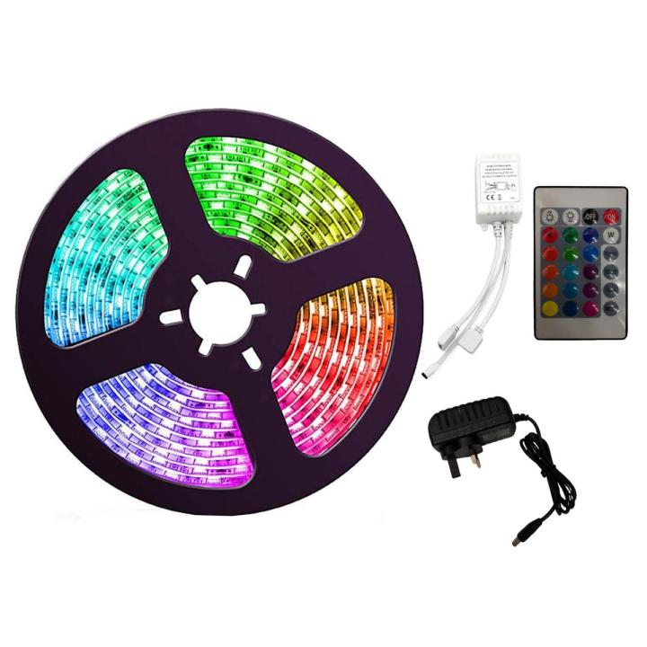 Smart Color RGB, LED Strip Lights 5 meter Flexible Strip With Remote ...