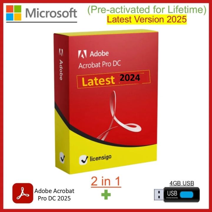 Adobe Acrobat Pro DC with AI-assistant 2024 Latest Version Multilingual ...