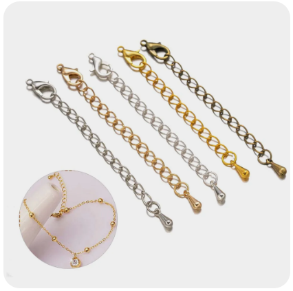 1/5Pcs Extension End Tails Chains Lobster Clasps Closures For DIY ...