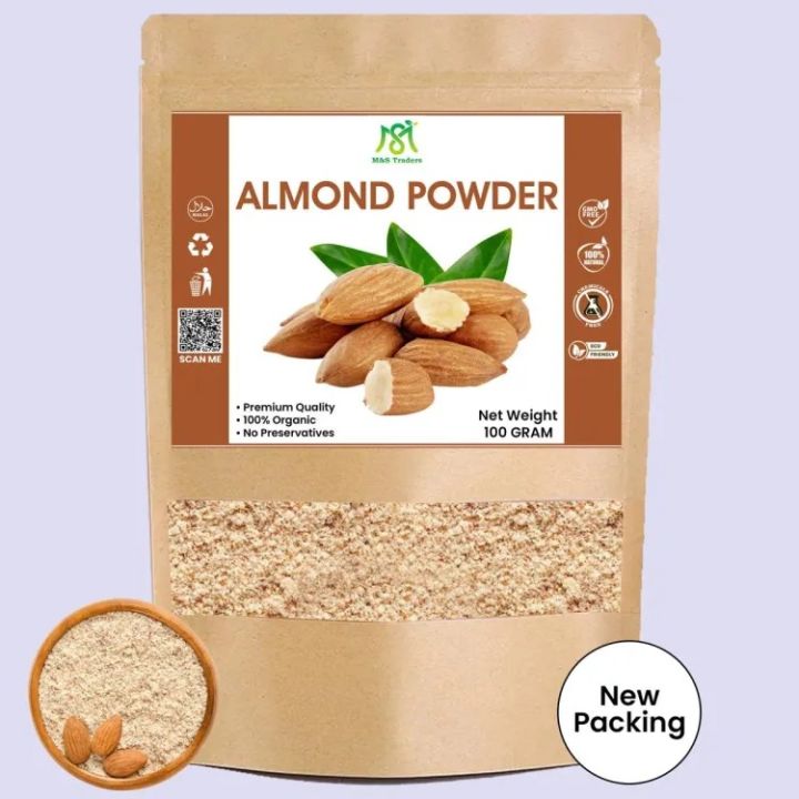 Organic Almond Powder Flour Badam Milk Powder 100 Grams | Daraz.pk