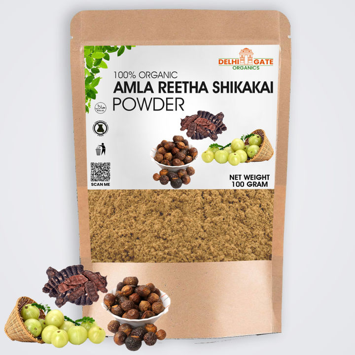 Mix Amla Reetha Shikakai Powder / Amla Retha Sekakai Powder 100 Gram ...