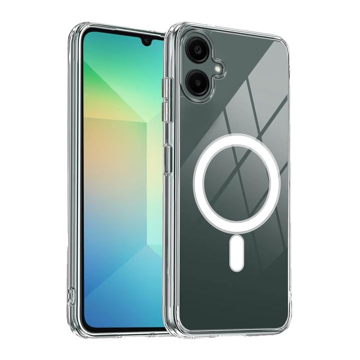 Samsung Galaxy A06 MagSafe Transparent Clear Anti-Yellow Back Cover ...