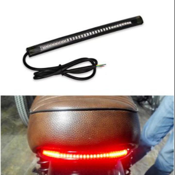 fancy strip led back light with indicators for cafe racer vintage ...