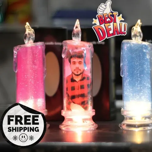 Custumize LED Candle Lamp with Picture, Battery Operated, Electronic ...