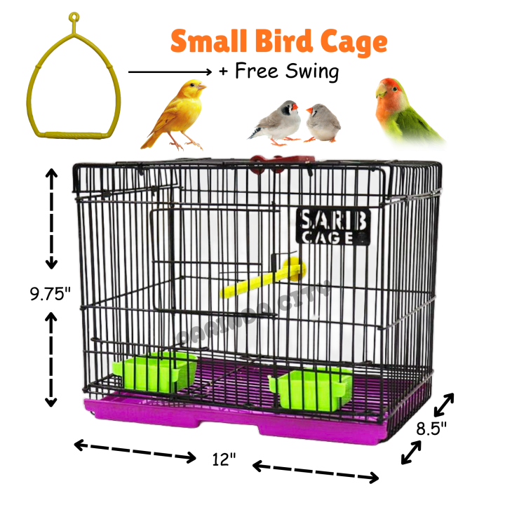Bird Cage | Small Bird Cage | Baby Cage | Portable Metal Cage with ...