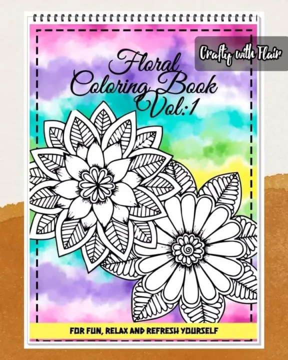 Coloring Book - Floral Coloring Book -Adult Coloring Book -30 ...