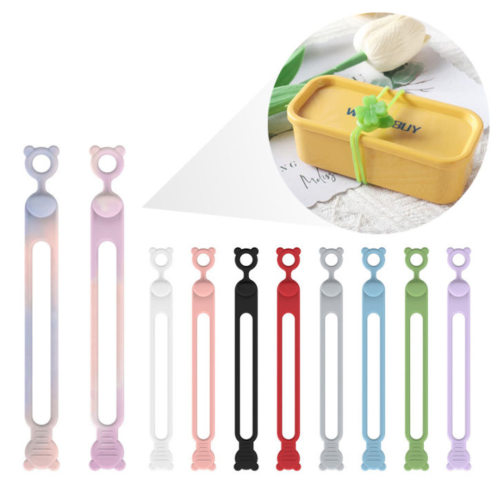 Silicone Band For Kids Lunch Box Bento Bag Ties Food Wrap Band Bread ...